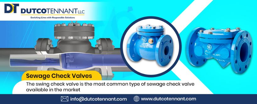 What are sewage check valves and why are they used?